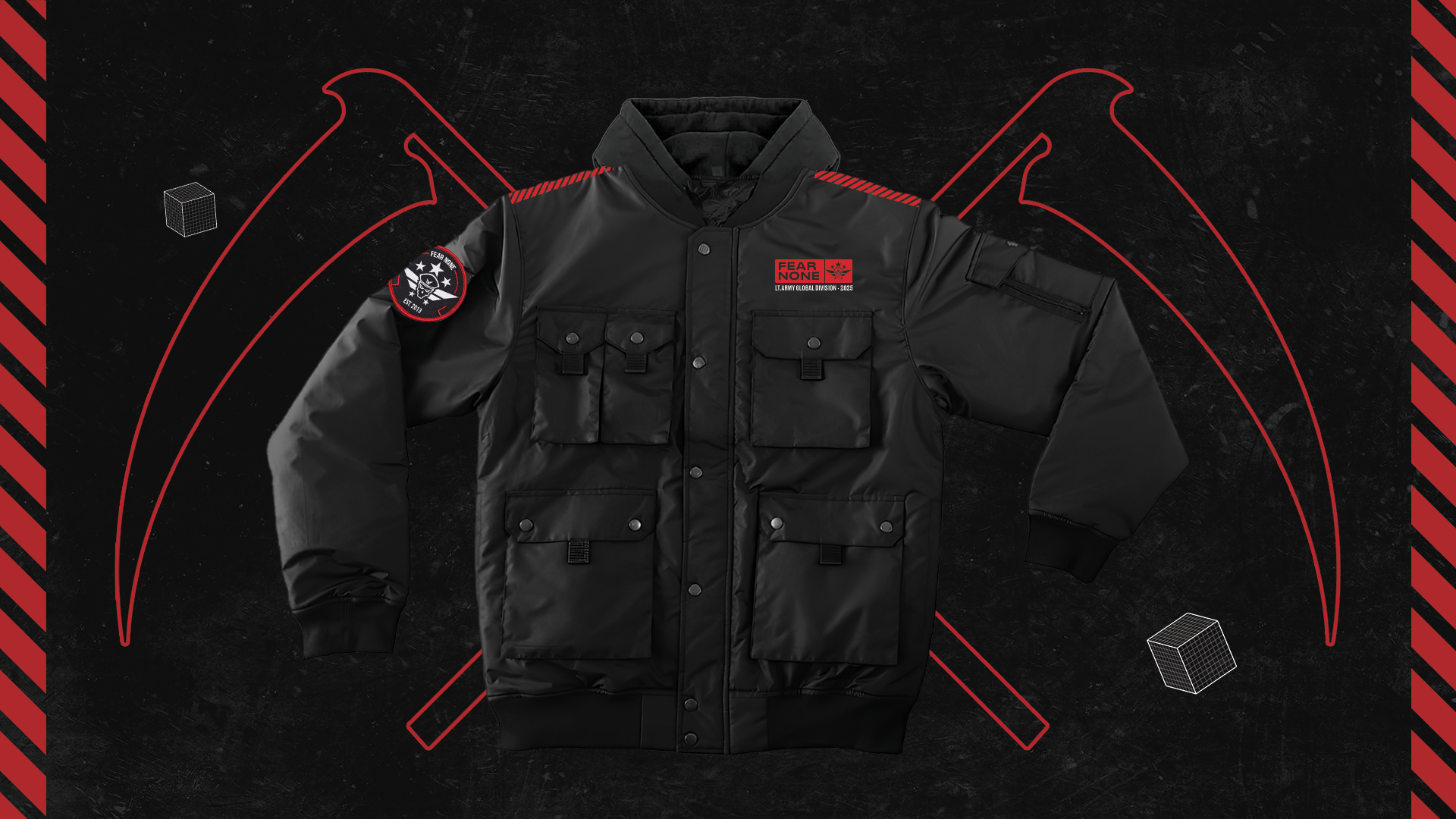 [2025] LT.ARMY 'FEAR NONE' HOODED BOMBER – LT ARMY™ OFFICIAL